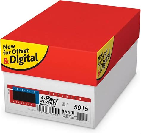 Ncr Paper Excel One Carbonless Paper 85x11 2 Part Reverse White