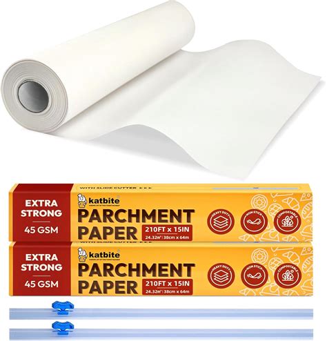 Katbite Parchment Paper Roll For Baking 2 Pack Of 15 In X
