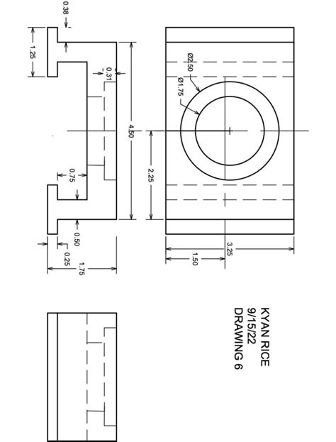 Make A 2d Drafting Of Any Object You Need By Kyan Rice2 Fiverr
