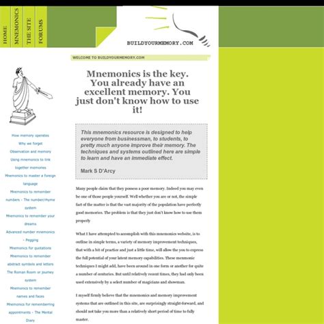 Mnemonics And Memory Improvement Build Your Memory Pearltrees