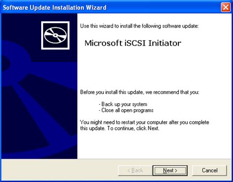 SANDeploy ISCSI Boot Installing Microsoft ISCSI Initiator On Windows XP