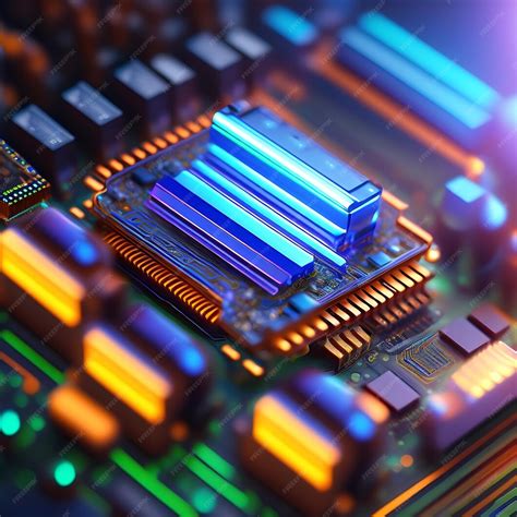 Premium Ai Image Electric Computer Circuit Board Interior Data