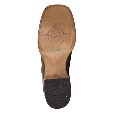 Botin Armenta Cuadrado Con Suela De Cuero Crazy Cafe