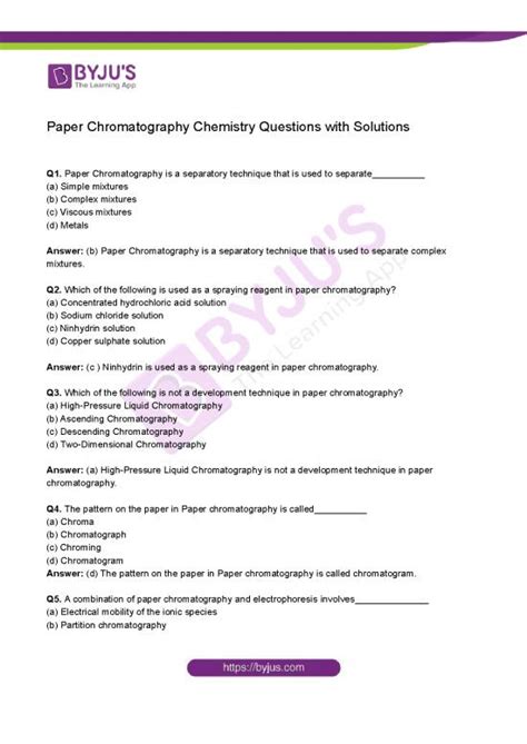 4 Paper And Thin Layer Chromatography