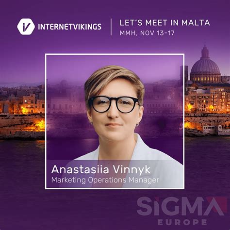 Anastasia Vinnyk On Linkedin Sigma Internetvikings Networking Malta