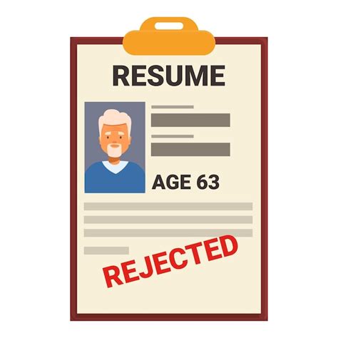 Premium Vector Resume Rejected Showing Age Discrimination In Hiring