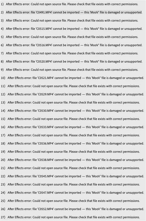 After Effects Doesn T Recognise Any Files Until I Adobe Product Community