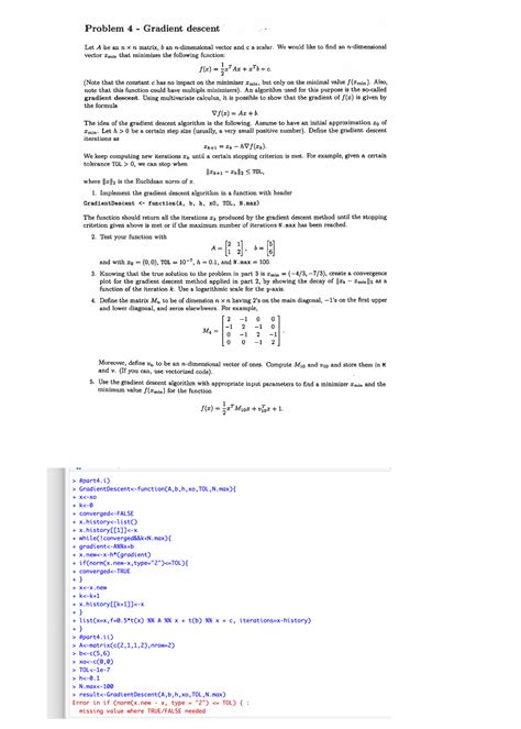 Solved Code In R PAY ATTENTION TO THE ERROR THAT ARISES Chegg Com