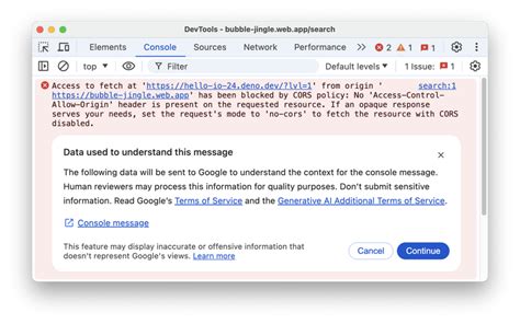 console insights understand errors and warnings better with gemini chrome devtools chrome