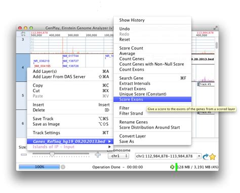 File ChIP Seq Tutorial Score Exons1 Png GenPlay Einstein Genome Analyzer