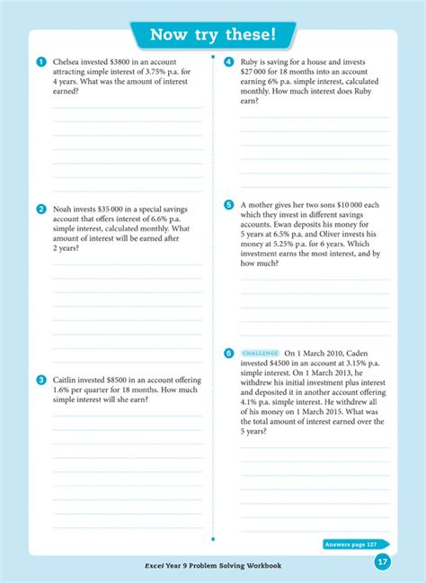 Excel Essential Skills Problem Solving Workbook Year 9