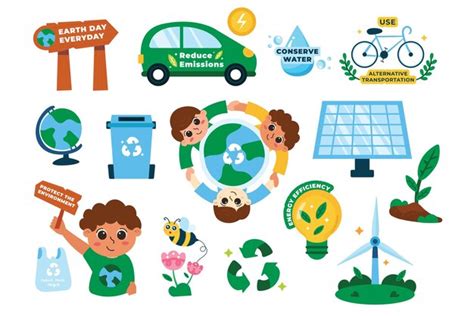 Premium Vector Earth Hour Element Pack