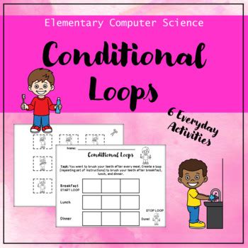 Elementary Computer Science Conditional Loops Activities TPT