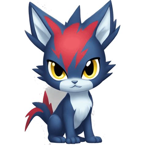 Edgy Cool Chibi Sneasel Quilava Absol Pokémon Fusion Cat Full Body Emoji
