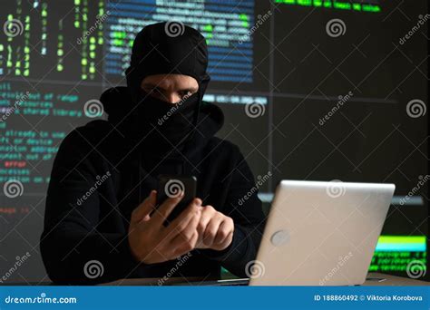 Hacker Uses A Mobile Phone To Hack The System Stealing Personal Data And Money From Bank