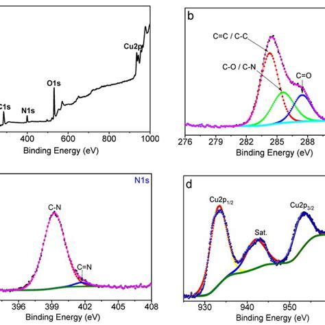 A Wide Scan And Core Level Xps Plots Of B C1s C N1s And D