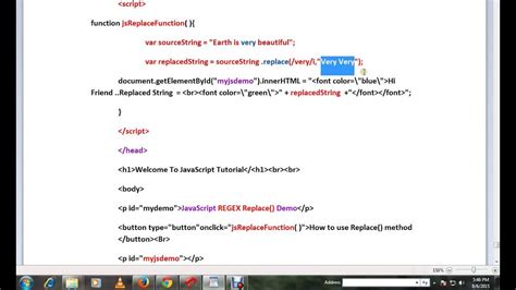 Tamil How To Replace String In Javascript Demo Youtube