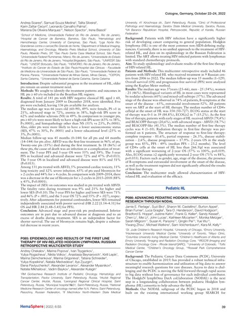 Pdf P086 Advancing Pediatric Hodgkin Lymphoma Research Through Nodal