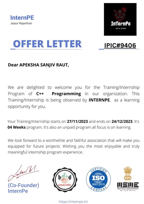 Apeksha Raut On Linkedin Internpe