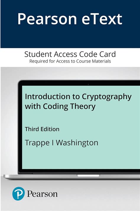 Introduction To Cryptography With Coding Theory 9780134859064