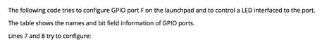 solved the following code tries to configure gpio port fon