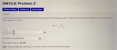 solved hw10 8 problem 2 previous problem problem list next