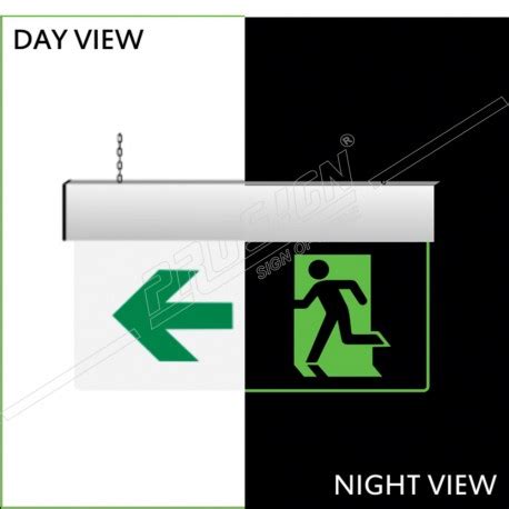 Two Side LED Exit Direction Sign Protector FireSafety