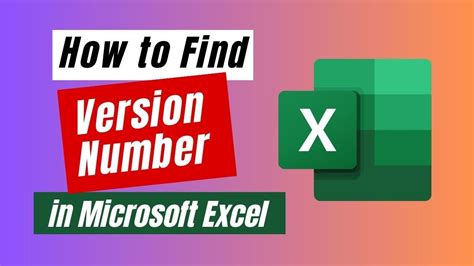 how to find version number in microsoft excel check version in