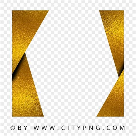 Golden Elegant Square Frame Transparent Background Citypng