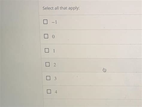 Solved At Which Of The Following X Values Does The Function