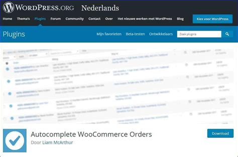 WooCommerce Autocomplete Orders Plugin Vervangen EW Webservices