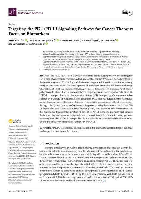 Pdf Targeting The Pd 1 Pd L1 Signaling Pathway For Cancer Therapy