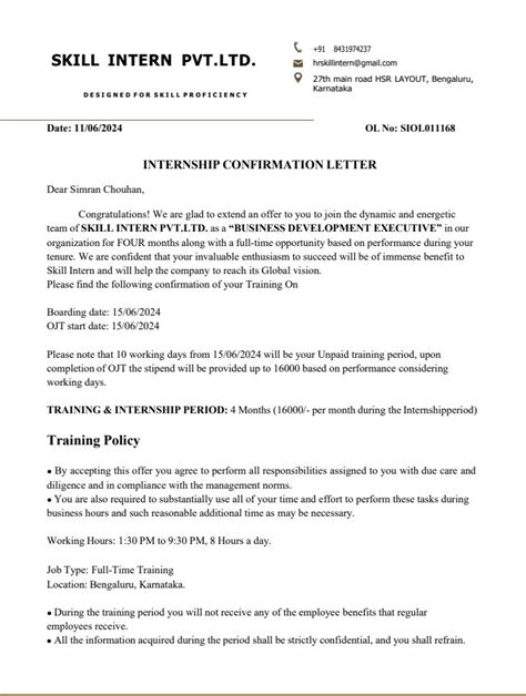 simran chouhan on linkedin i m happy to share my offcer letter from