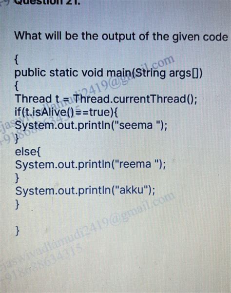 What Will Be The Output Of The Given Code Studyx