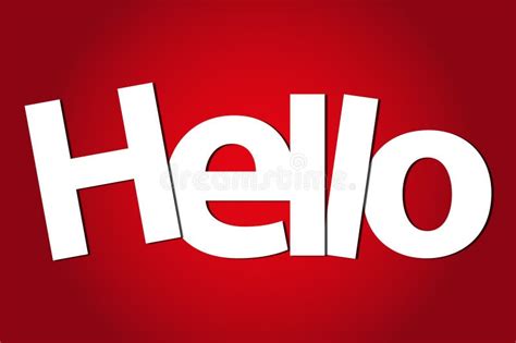 Hello Word On Red Stock Illustration Illustration Of Friendly 301989000