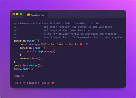 Day19 Closures 100daysofcode Javascript Closures Webdevelopment