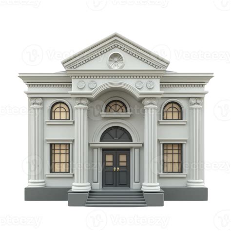 3d bank front view isolate on transparency background 50593590 png
