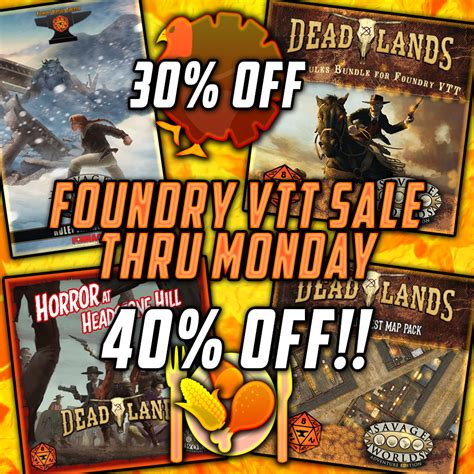 Thanksgiving Foundry Vtt Sale Thru Monday Pinnacle Entertainment Group