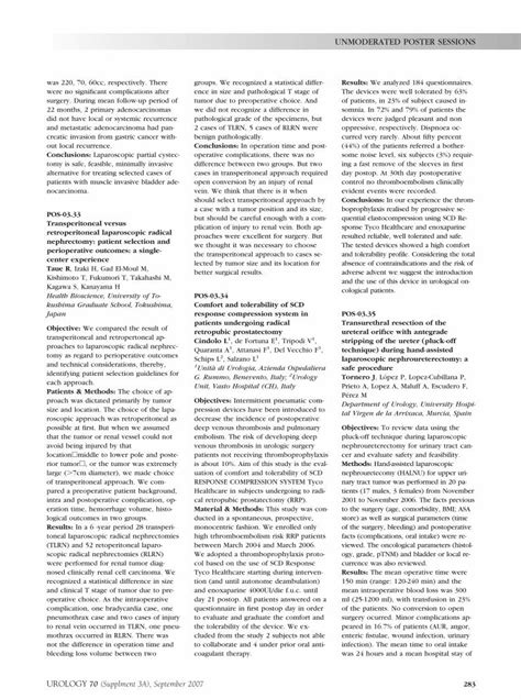 Pdf Pos 0333 Transperitoneal Versus Retroperitoneal Laparoscopic