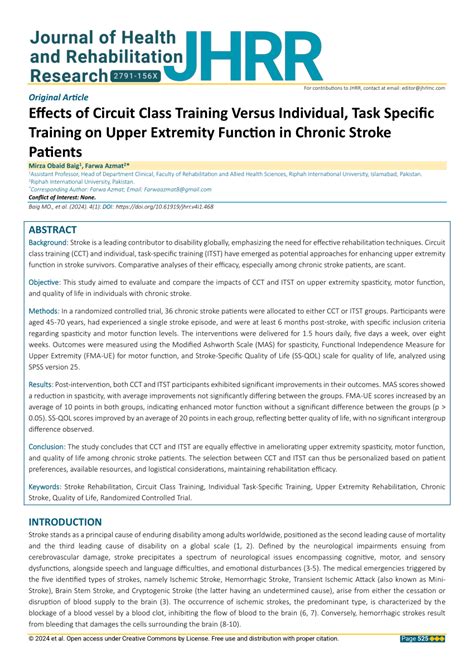 pdf effects of circuit class training versus individual task