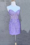 This Tight Short Homecoming Dress Features Hater Neckline And Sequins