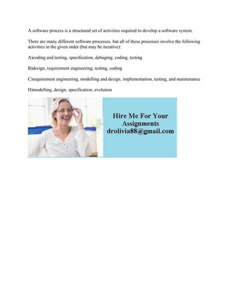 A Software Process Is A Structured Set Of Activities Required To Devel Pdf