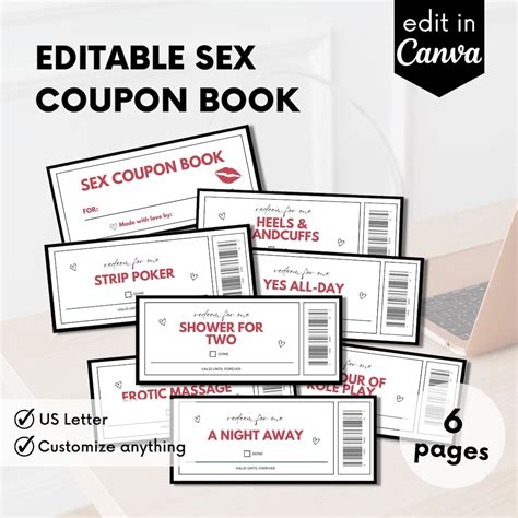Sex Coupons Kinky Coupons Sex Tokens Valentines Gift Gift For Her Adult Love Coupon Book