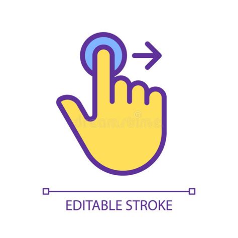 Move To Right Pixel Perfect Yellow Rgb Color Icon Stock Vector Illustration Of Vector Color