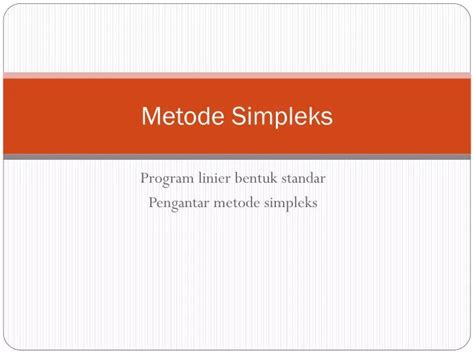 PPT Metode Simpleks PowerPoint Presentation Free Download ID 3773526