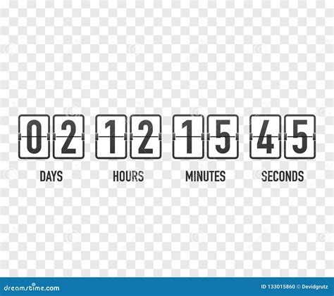 Countdown Clock Counter Timer Ui App Digital Count Down Circle Board Meter With Circle Time Pie