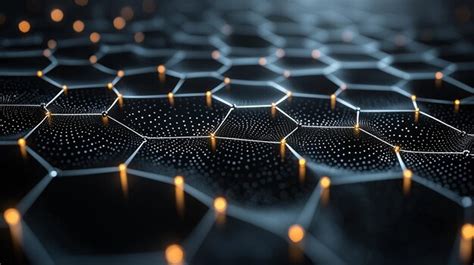 An Abstract Visualization Of Hexagonal Carbon Bonds Arranged In A