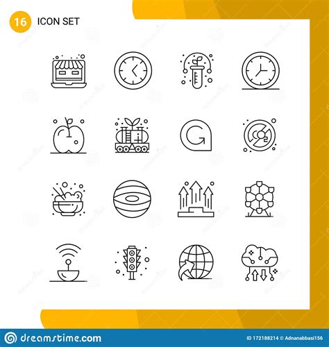 Icon Set Line Style Icon Pack Stock Vector Illustration Of Concept Natural