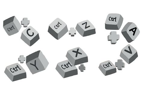 Set Of Keyboard Shortcut Buttons Vector Vector Art At Vecteezy