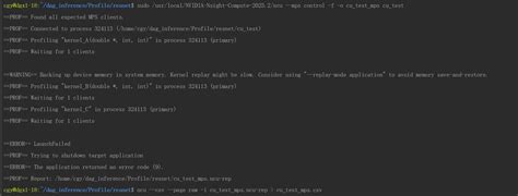 Error Failed To Prepare Kernel For Profiling When Using Mps With